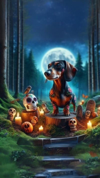 Halloween Dachshund Wallpaper For Your Phone - Dachshund Station