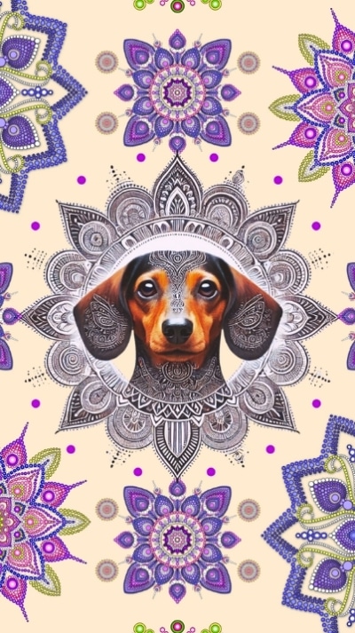 Tranquil Mandala Dachshund Wallpaper For Your Phone